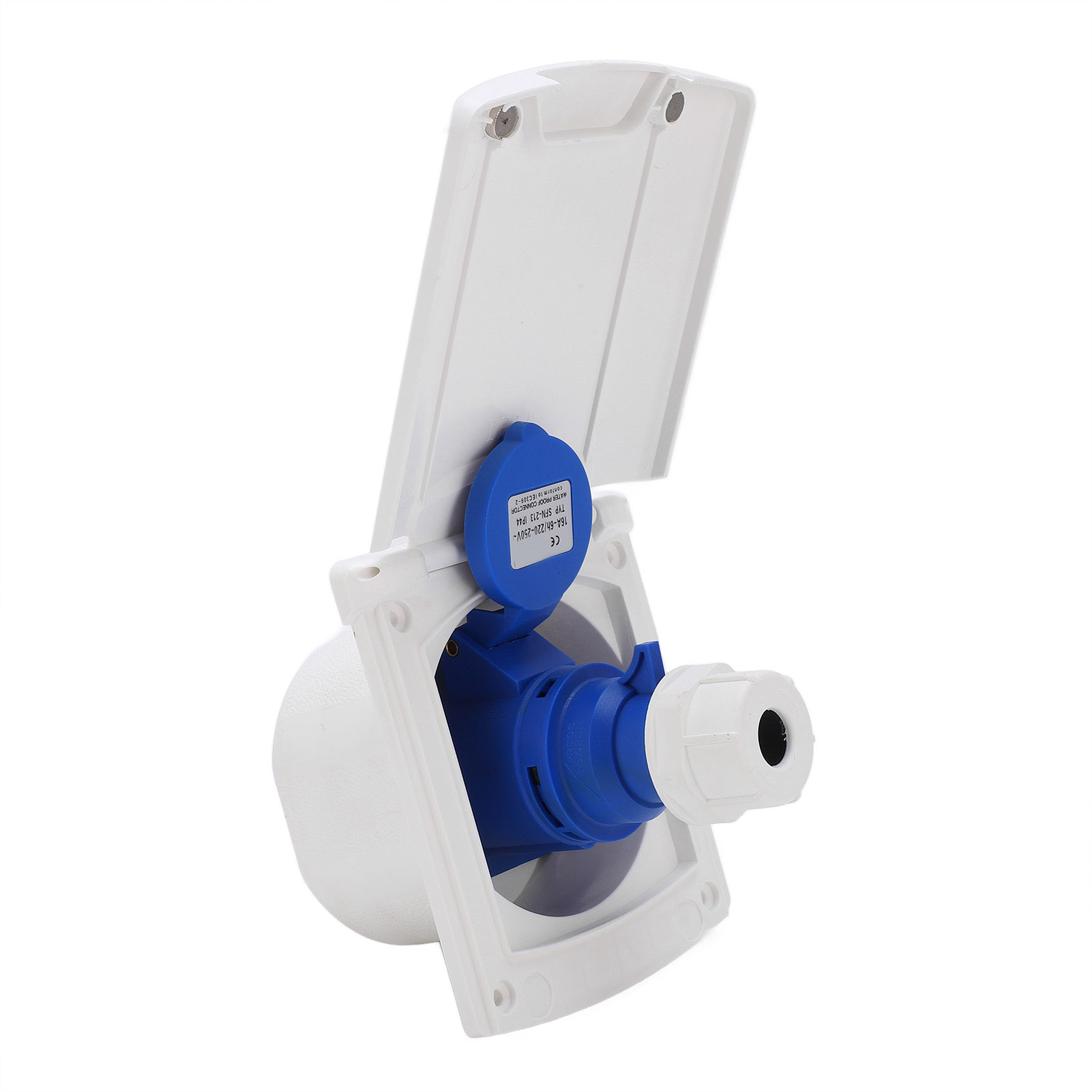 RV Power Outlet 3 Pin External Waterproof Plug Socket Embedded Mounting ...