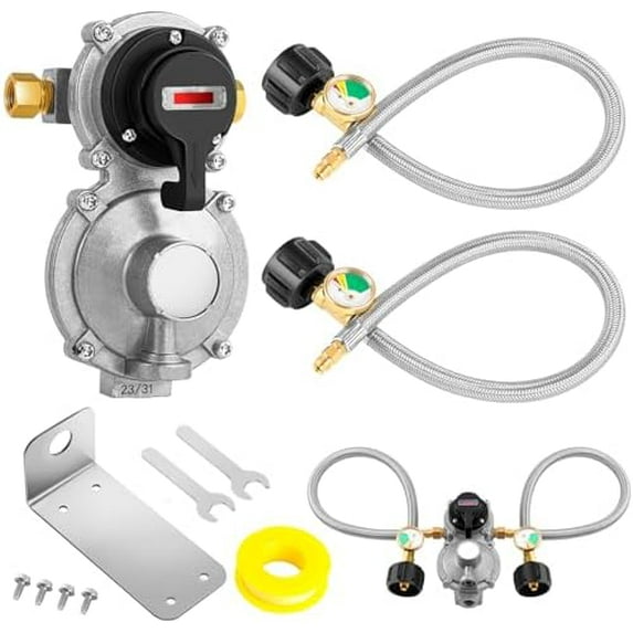 RV Propane Regulator 2 Tank-2-Stage Auto Changeover LP Propane ...