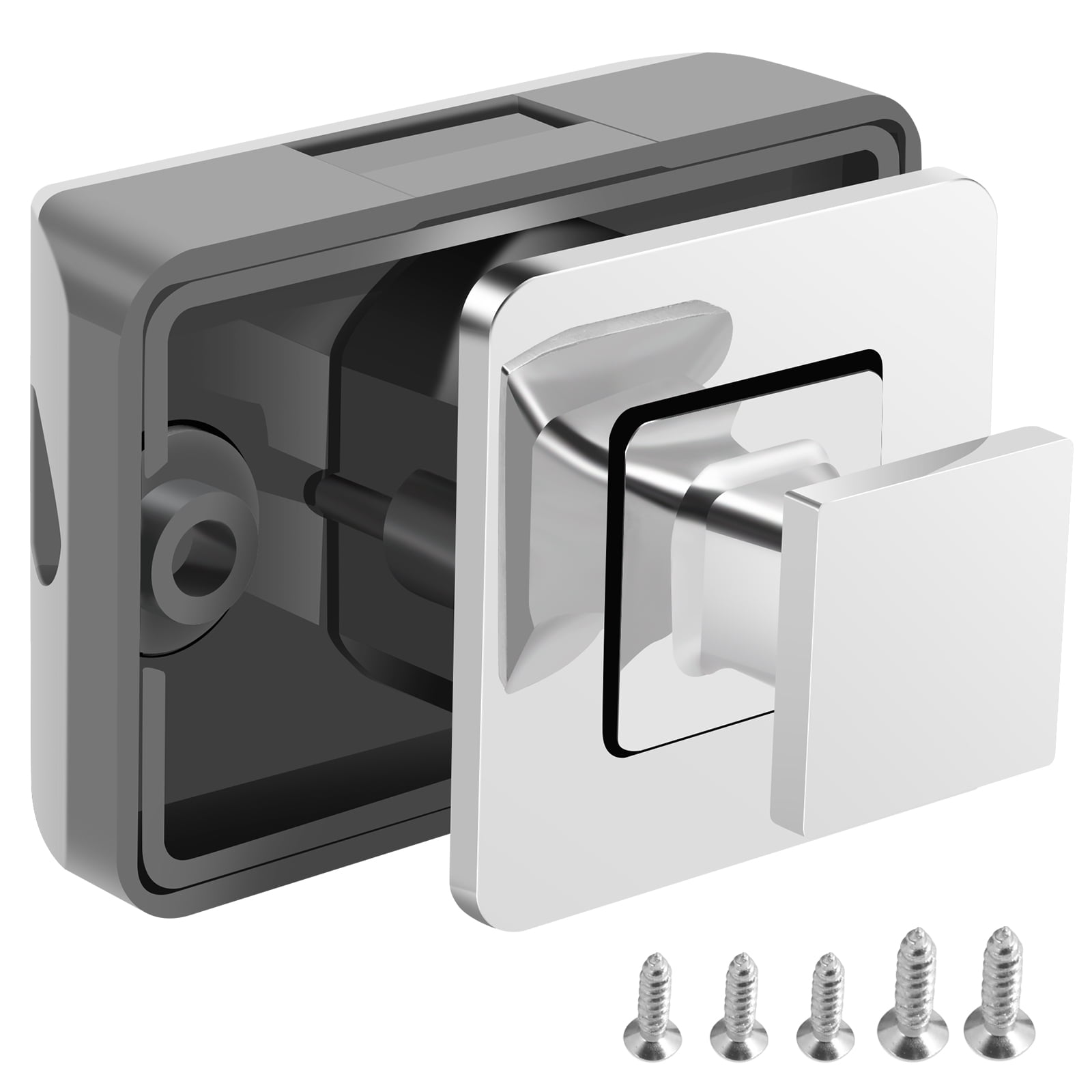 RV Push Button Cabinet Knob Sturdy Push Button Cabinet Latch Rust Proof Boat Compartment Latch ...