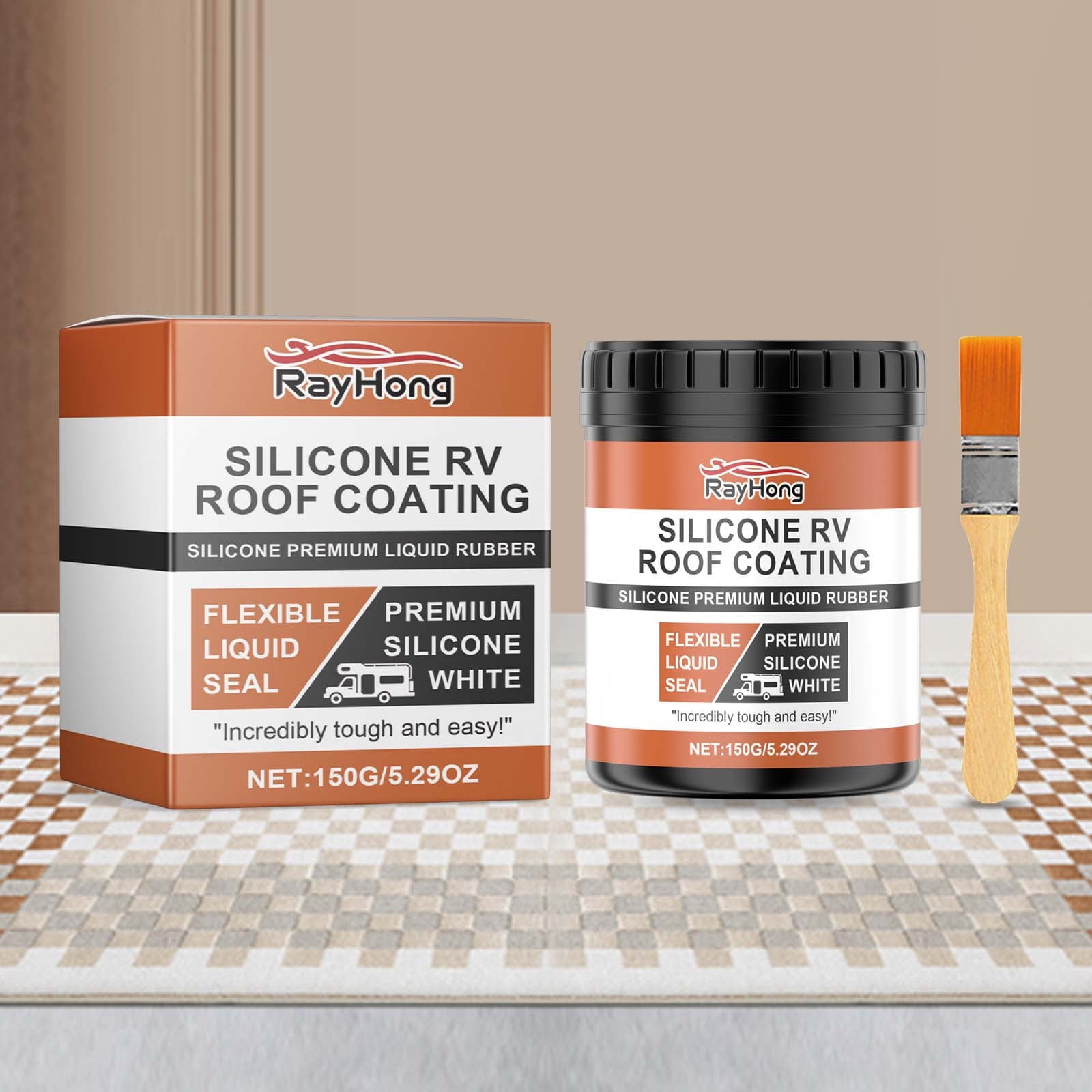RV Roof Repair Coating Sealant, 1 Gallon Liquid Rubber for Camper Roof ...