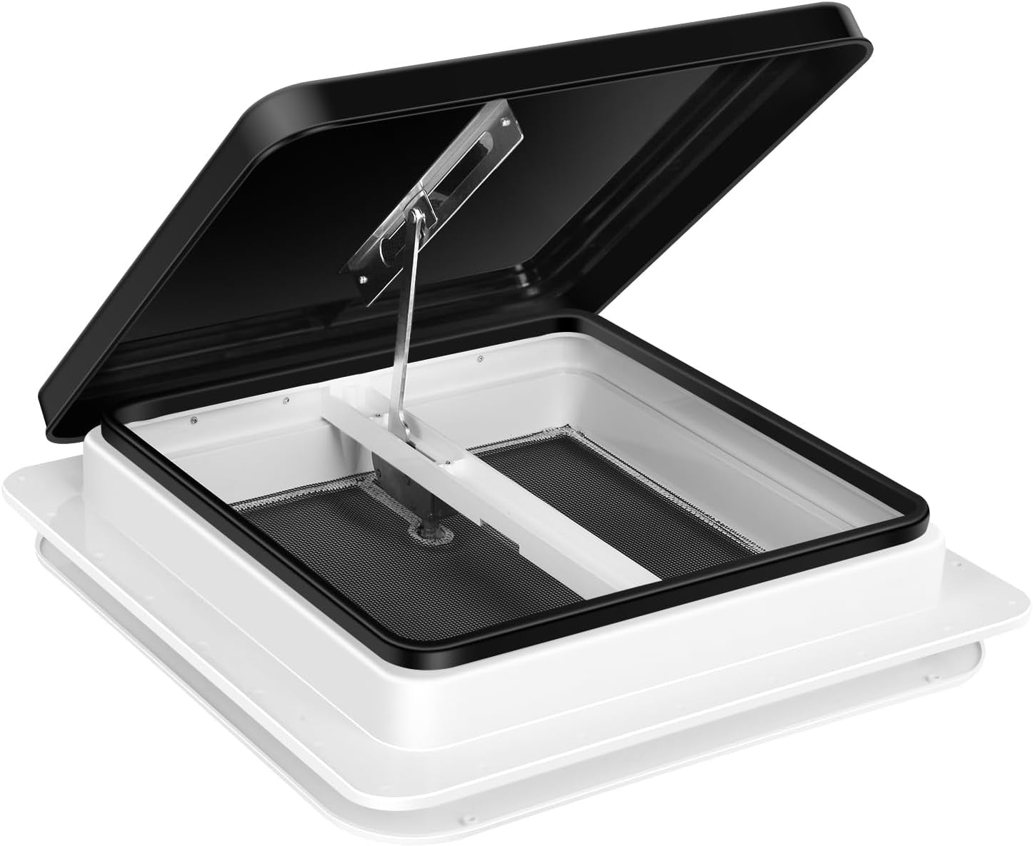 RV Roof Vent Kit 14" x 14" Manual Lift Black Lid - Walmart.com
