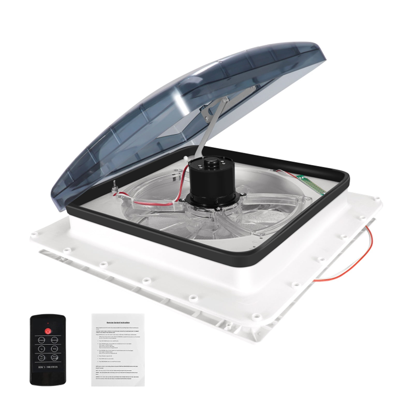 RV Roof With Remote Control Ventilation Fan Electric Lifter 12V ...
