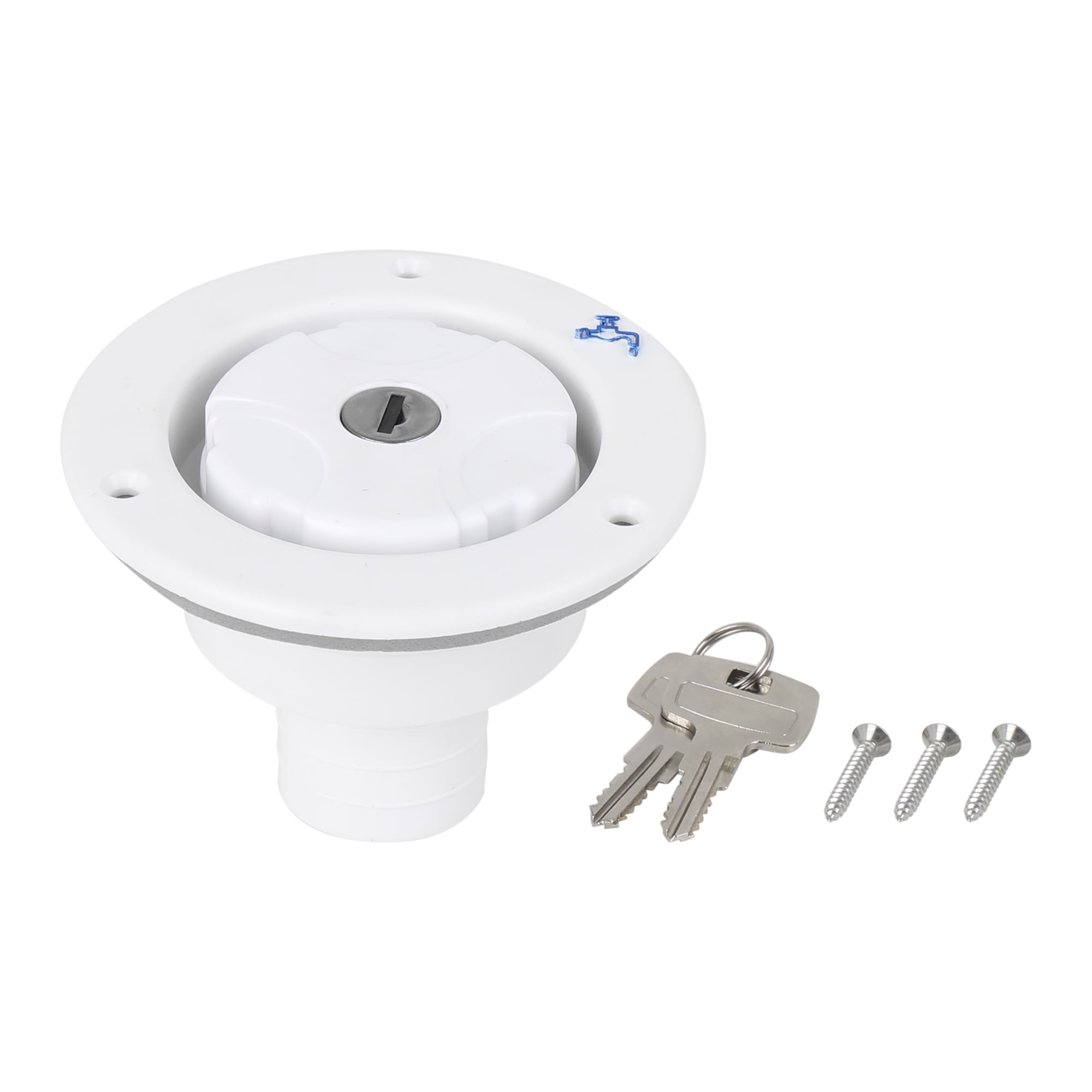 RV Round Water Inlet Plastic Lock with Gravity Fresh Water Fill Hatch ...