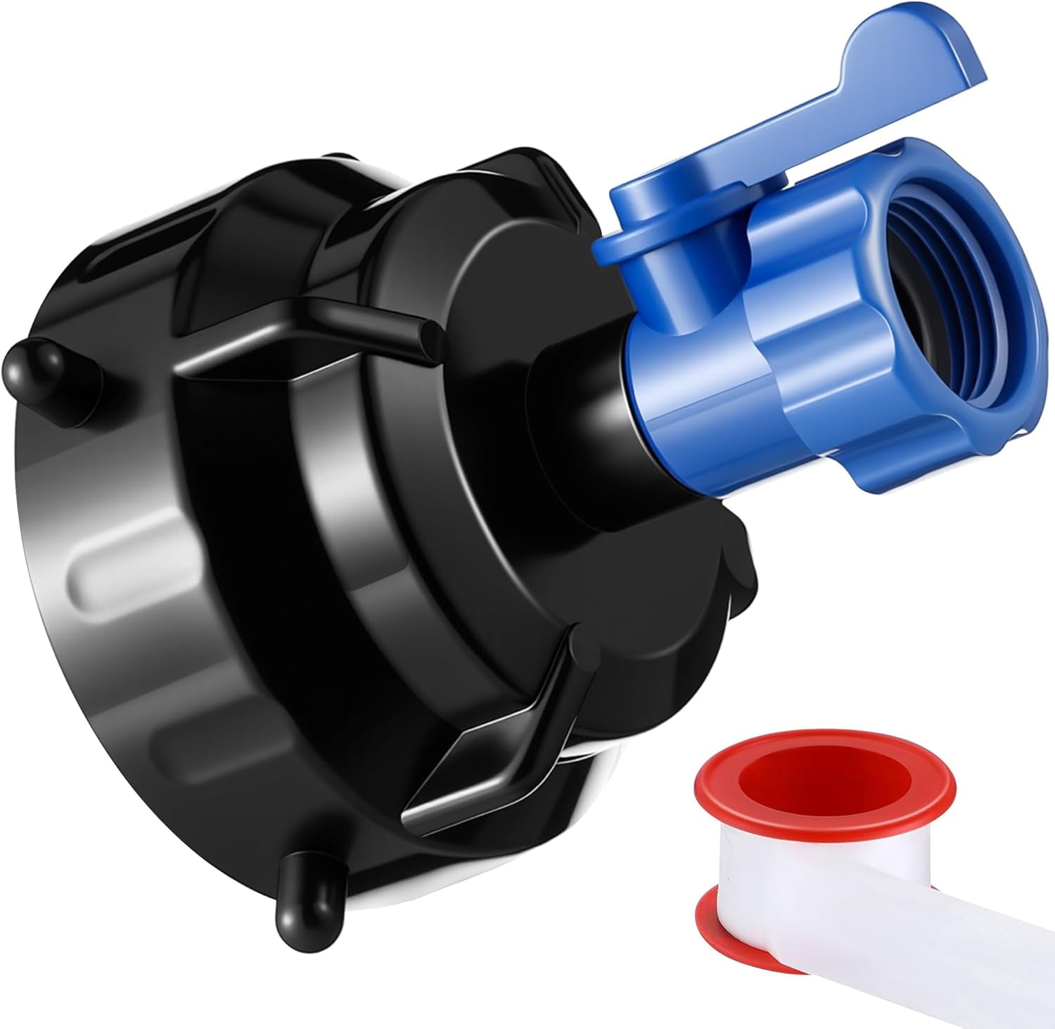RV Sewer Hose Rinse Cap with PTFE Tape, Comes with Shut Off Valve for ...