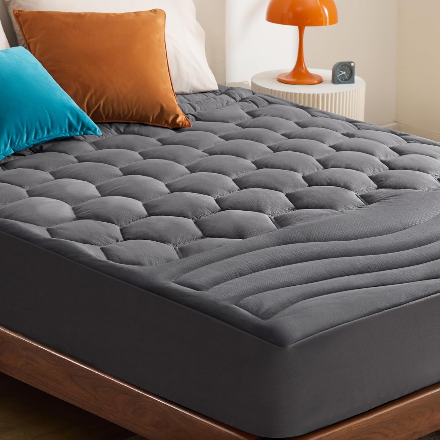 RV Short Queen Mattress Pad Cover - Quilted Fitted Mattress Topper ...