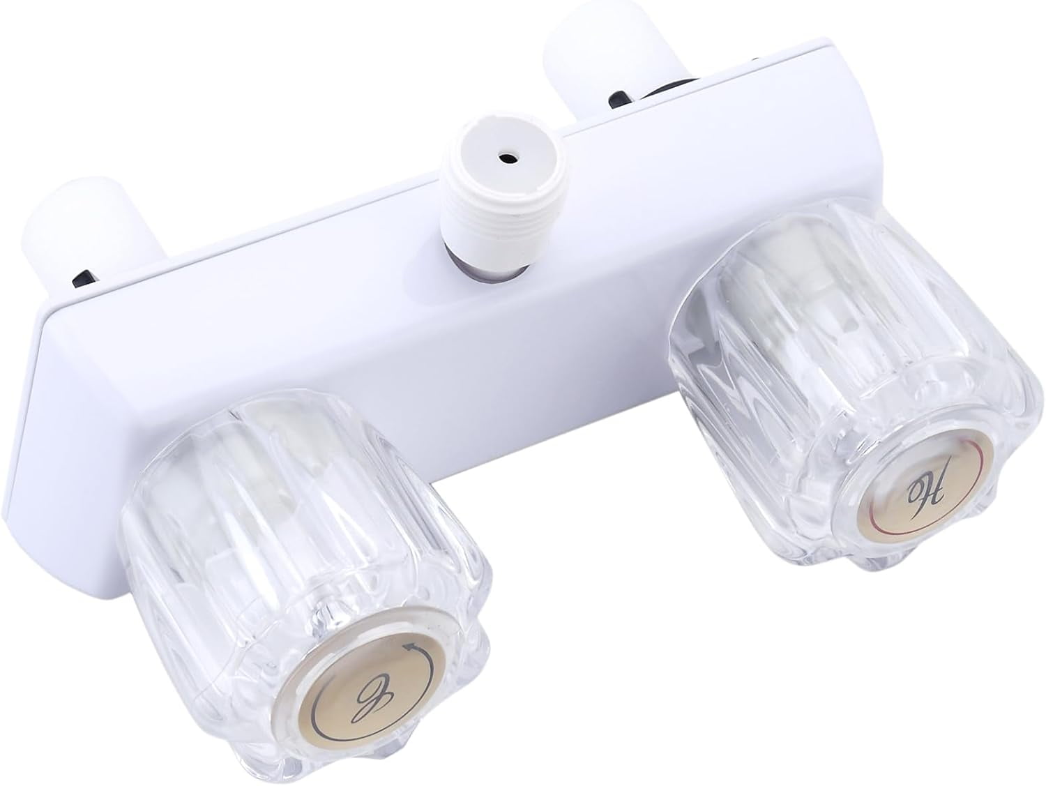 RV Shower Faucet, Dual-Handle Camper Shower Faucet with Acrylic Knobs ...