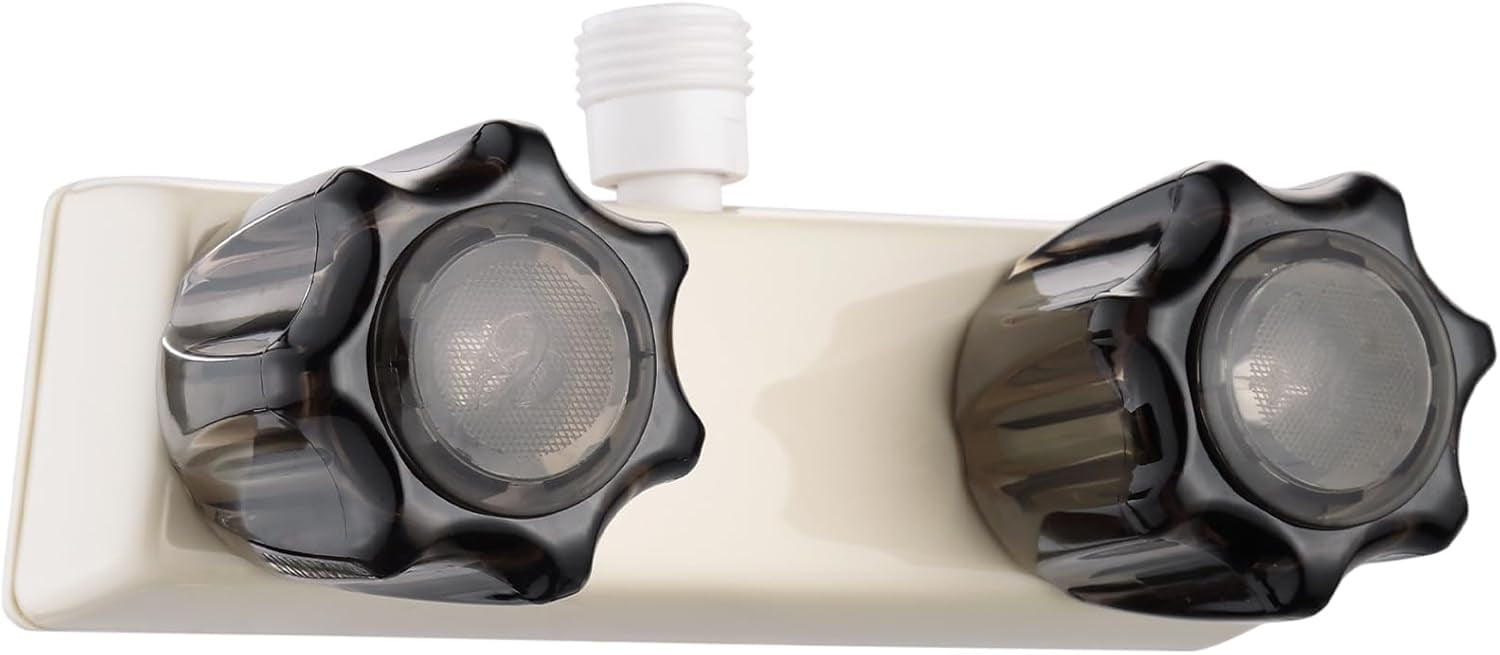 RV Shower Faucet, Dual-Handle Camper Shower Faucet with Acrylic Knobs ...