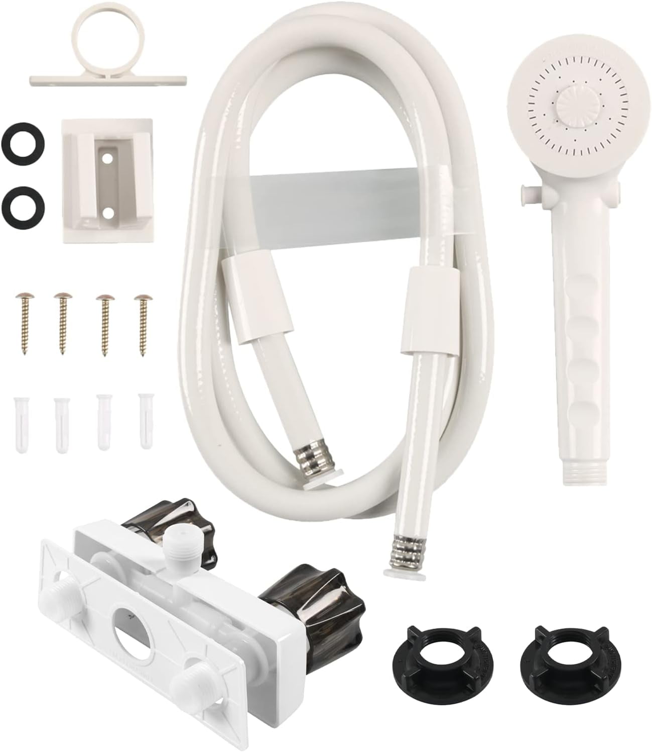 RV Shower Faucet & RV Shower Head & Hose High Pressure Water Saving RV ...