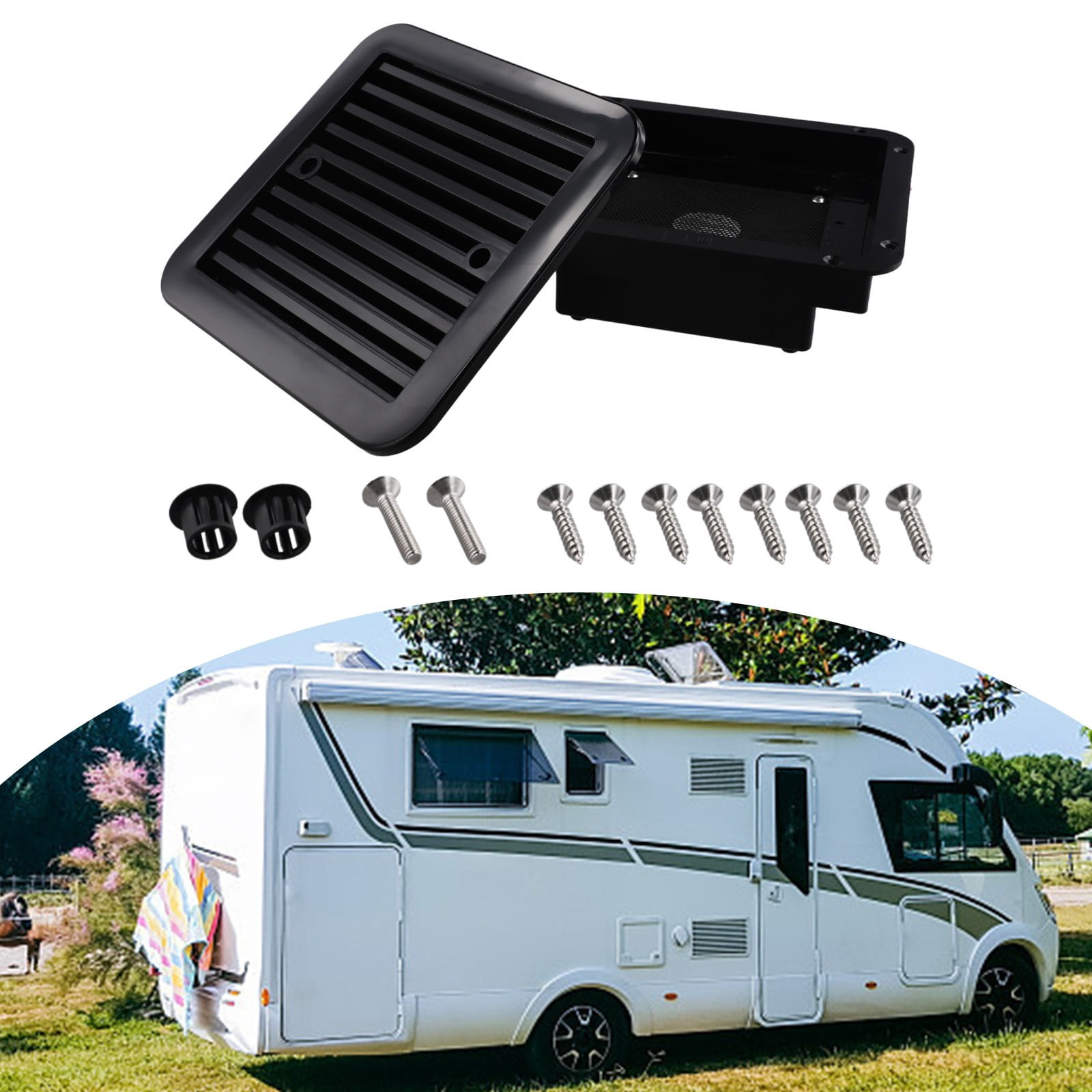 RV Side Exhaust Vent Exhaust Fan Side Heat Dissipation Vent Plastic ...