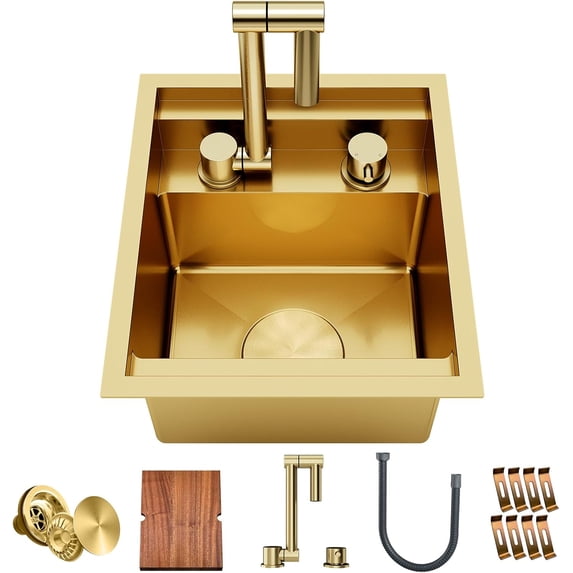 RV Sink 12 x 17 Inch Undermount Bar Sink Premium Stainless Steel RV ...