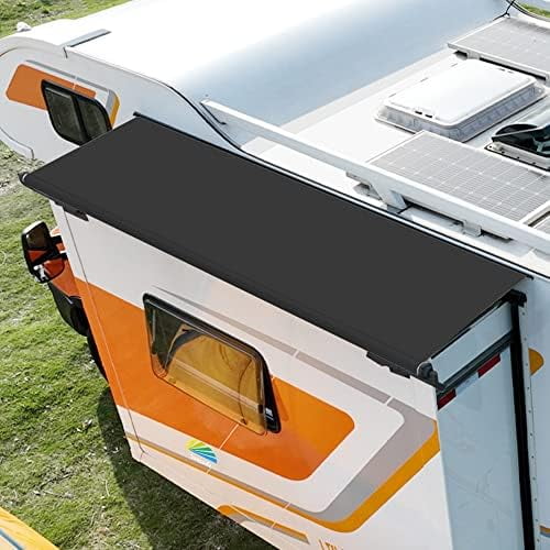 RV Slide Out Awning Fabric Replacement 93" x 51" Black- Fabric only ...