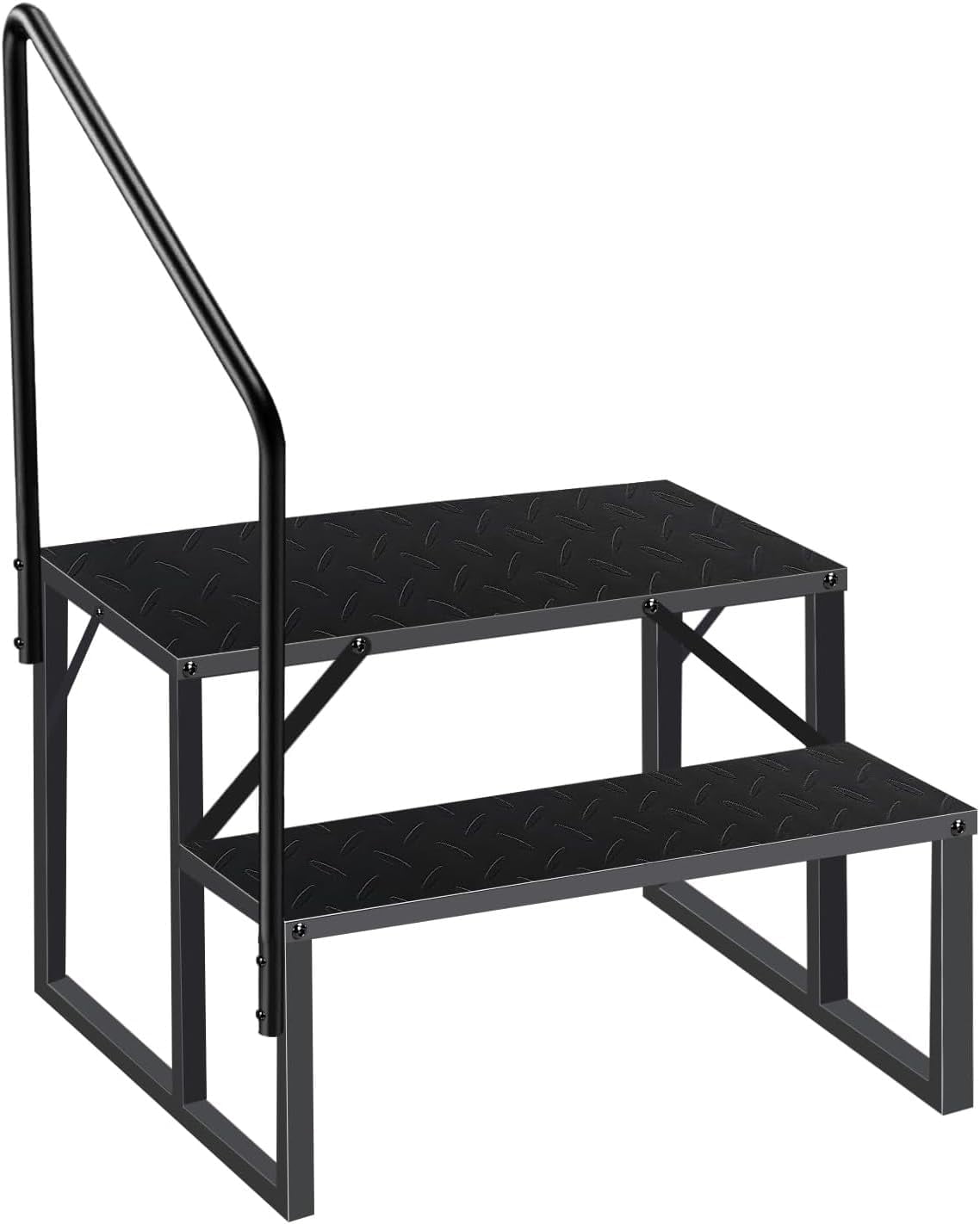 RV Step Stool Ladder, Hot Tub Steps with Handrail, Portable RV Stairs ...