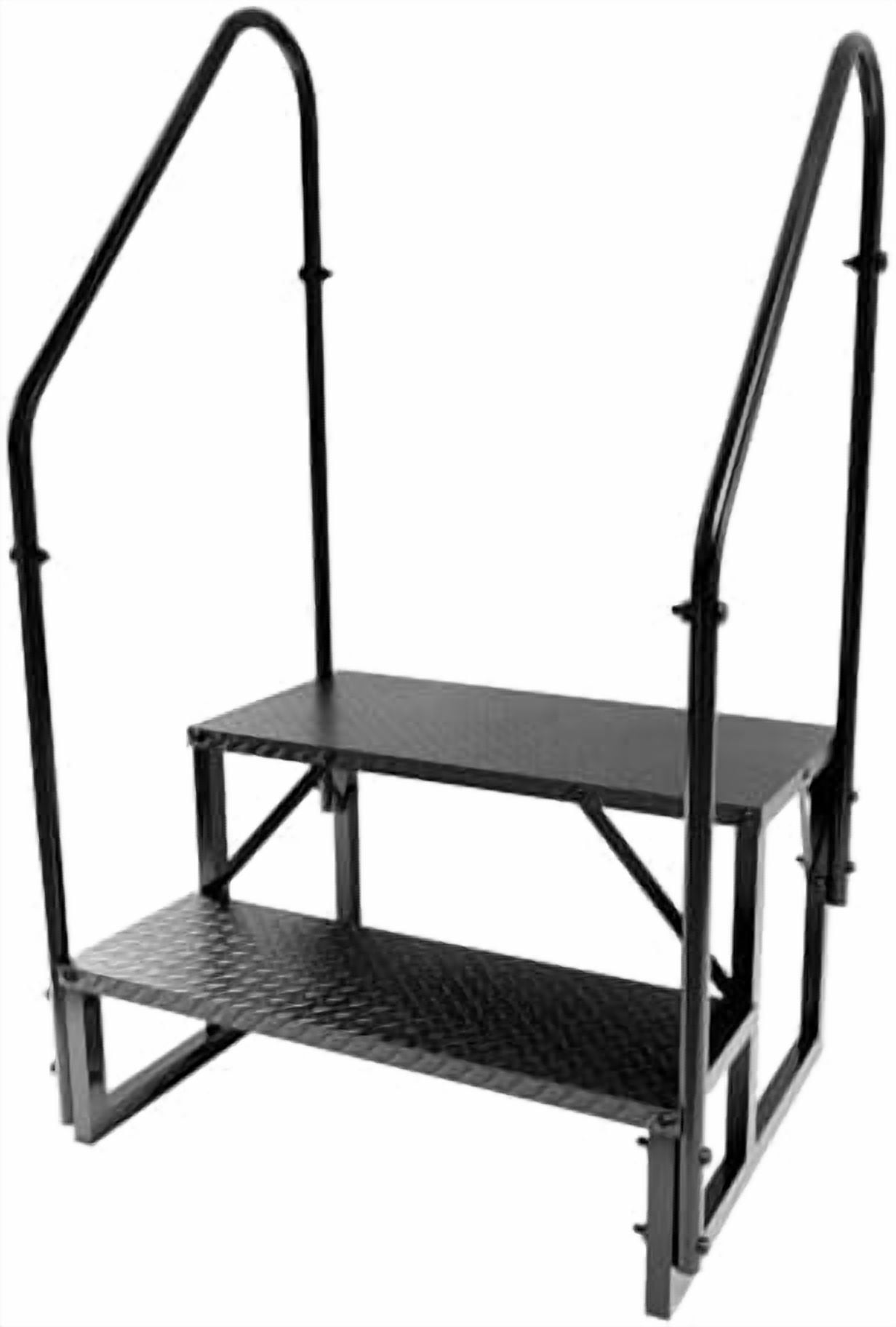 RV Steps with 2 Handrails, Hot Tub Steps Outdoor, 2 Step Ladder Stool ...