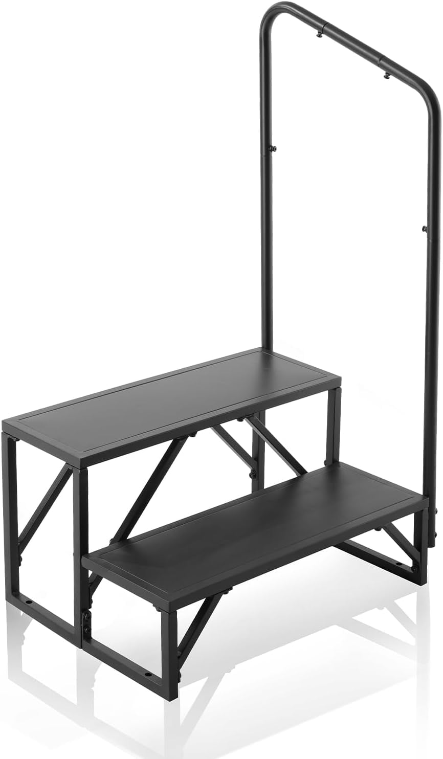 RV Steps, 2-Step RV Stairs, 440 LBS Load Capacity, Thickened Carbon ...