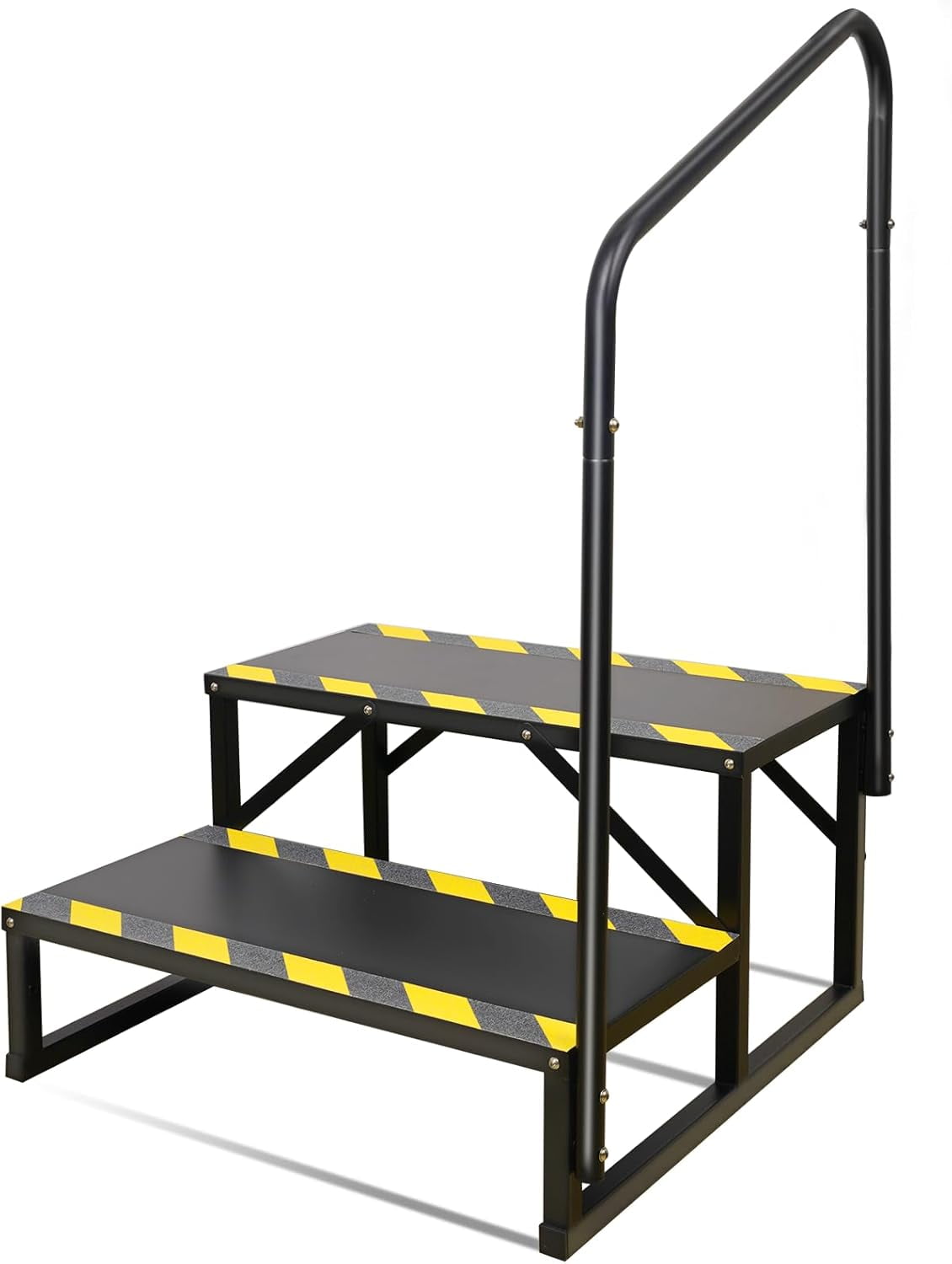 RV Steps with Handrail, 2 Step Mobile Home Stairs, Camper Steps 400 LBS ...