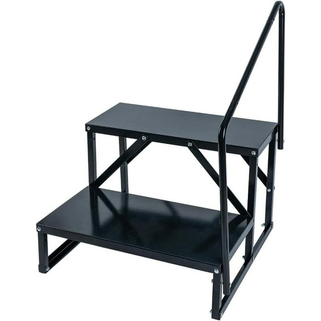 RV Steps with Handrail, 2 Step Stairs 5th Wheel Stair Hot Tub Steps ...