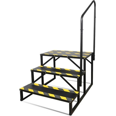 AOILE Heavy-Duty RV Steps with Handrail – Portable Anti-Slip Stair for ...