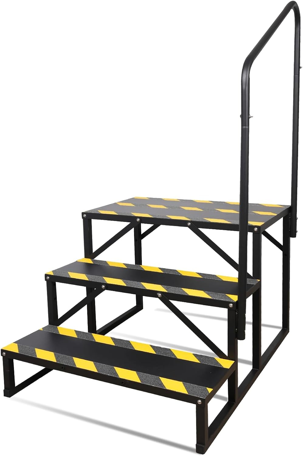 RV Steps with Handrail, 3 Step Mobile Home Stairs, Steps 400 LBS Load ...