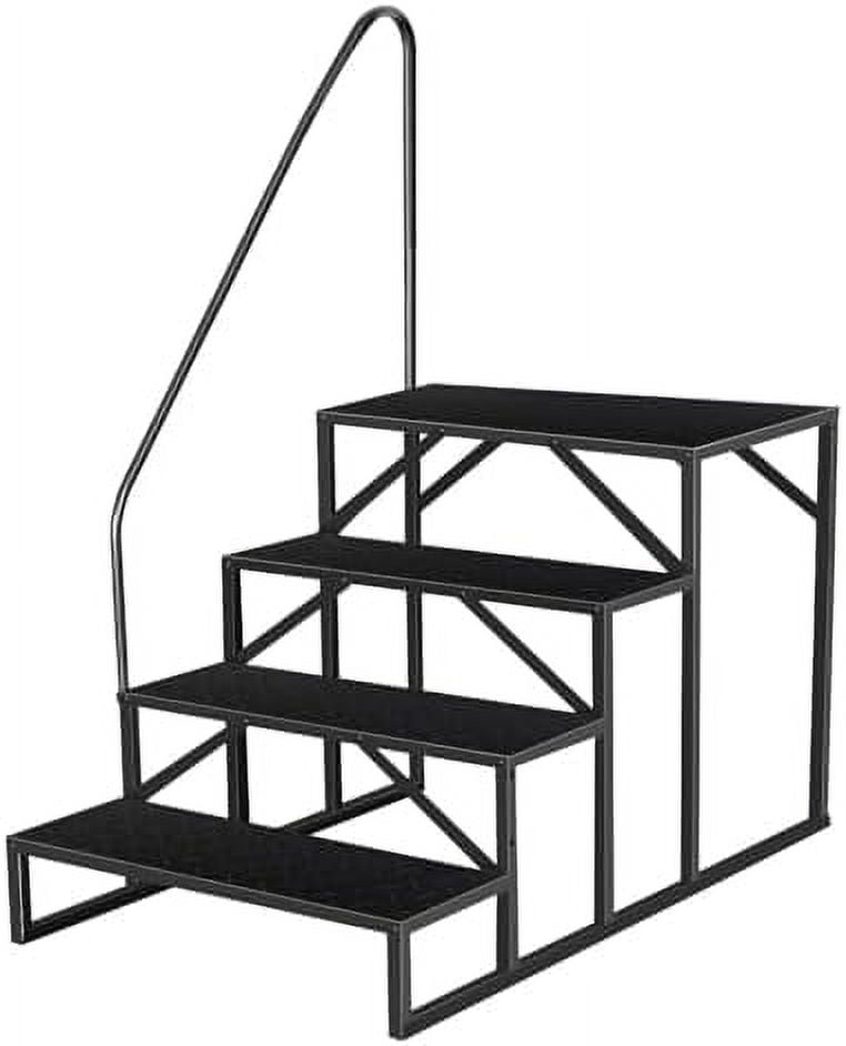 RV Steps, Hot Tub Steps with Handrail, 4 Step Ladder, Anti-Slip RV ...