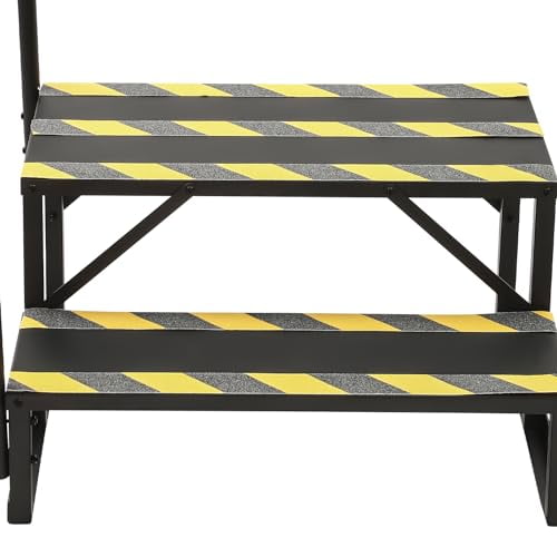 RV Steps with handrail, 2 Steps Mobile Home Stairs Steps Outdoor, Hot ...