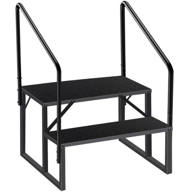 RV Steps with Handrail,2 Step Heavy Duty Portable Ladder,660 lbs Hot ...