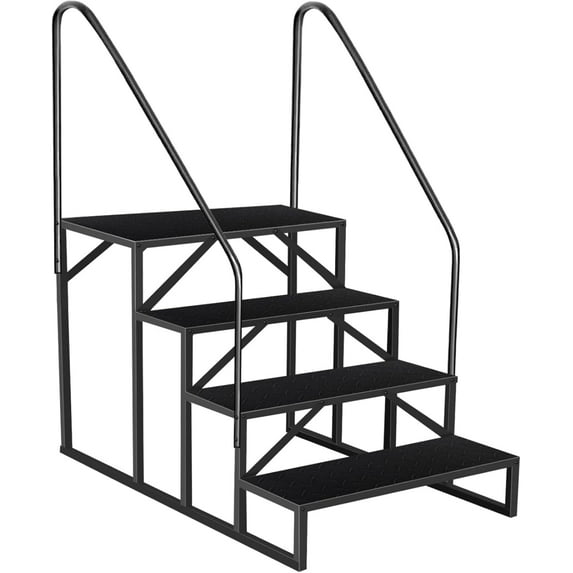 RV Steps with Handrail,2 Step RV Steps,Anti-Slip Panel,660lb Capacity ...