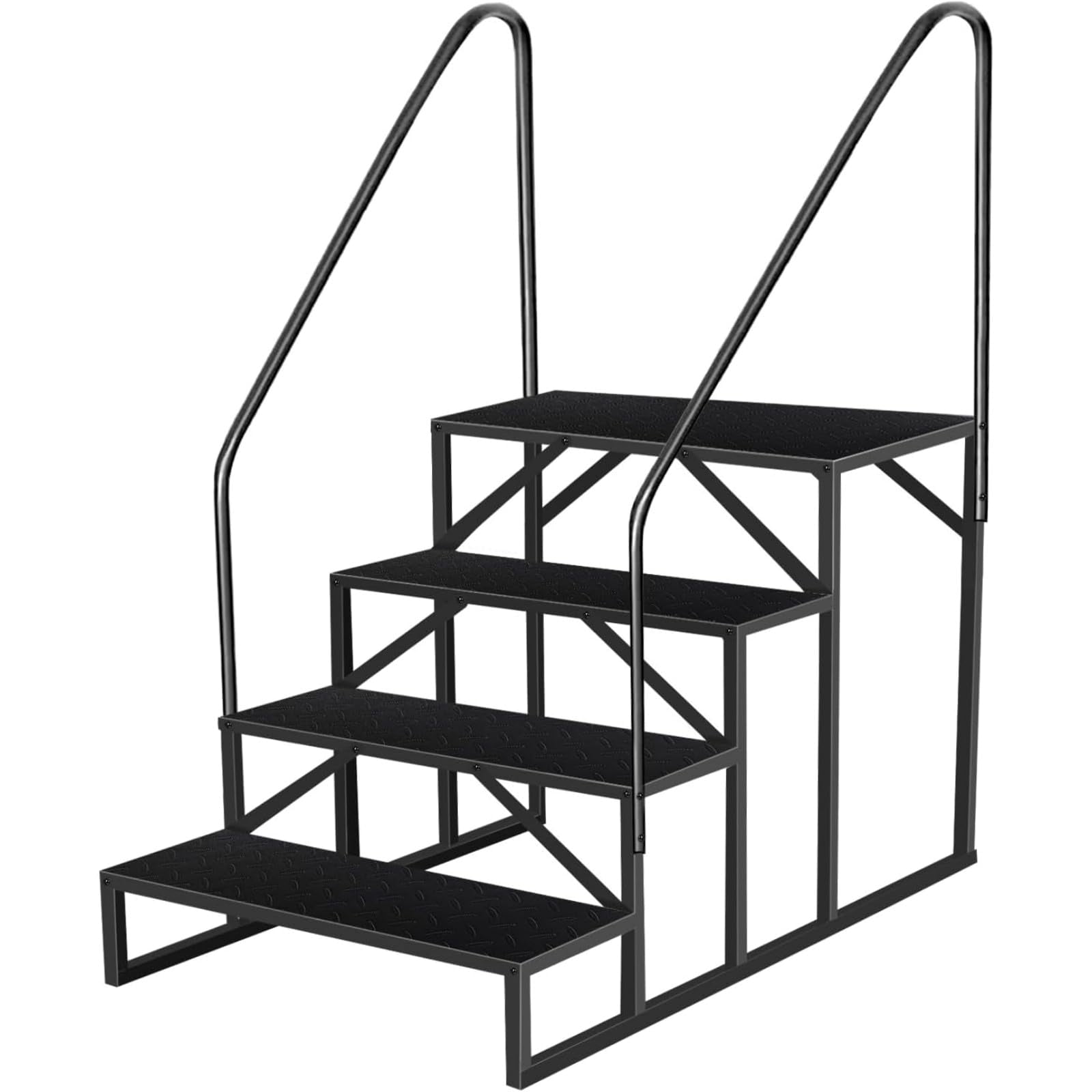 RV Steps with Handrail, RV Step Stool, Portable Pool Ladder, Heavy Duty ...