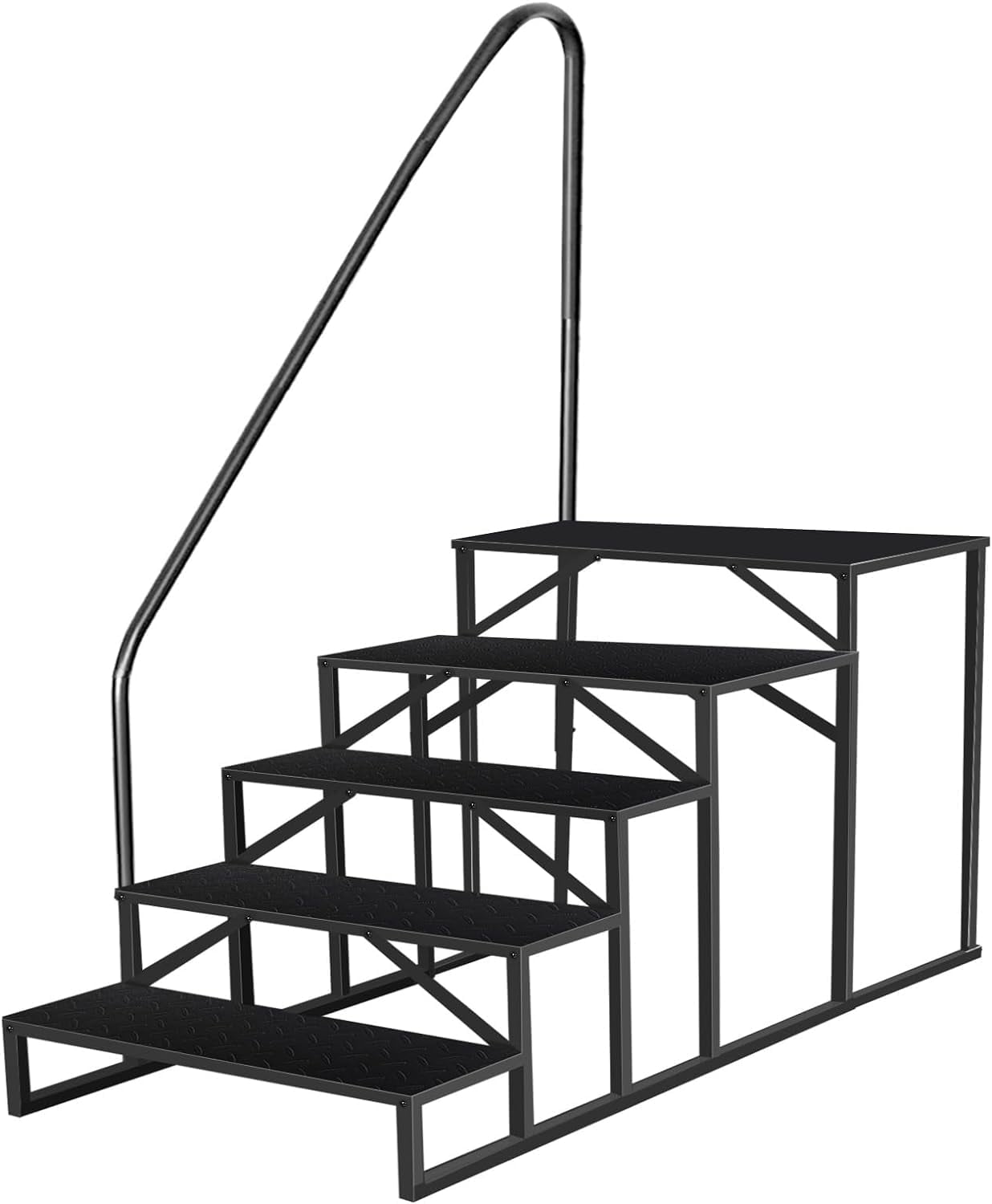 RV Steps with Handrail, RV Step Stool, Portable Pool Ladder, Heavy Duty ...
