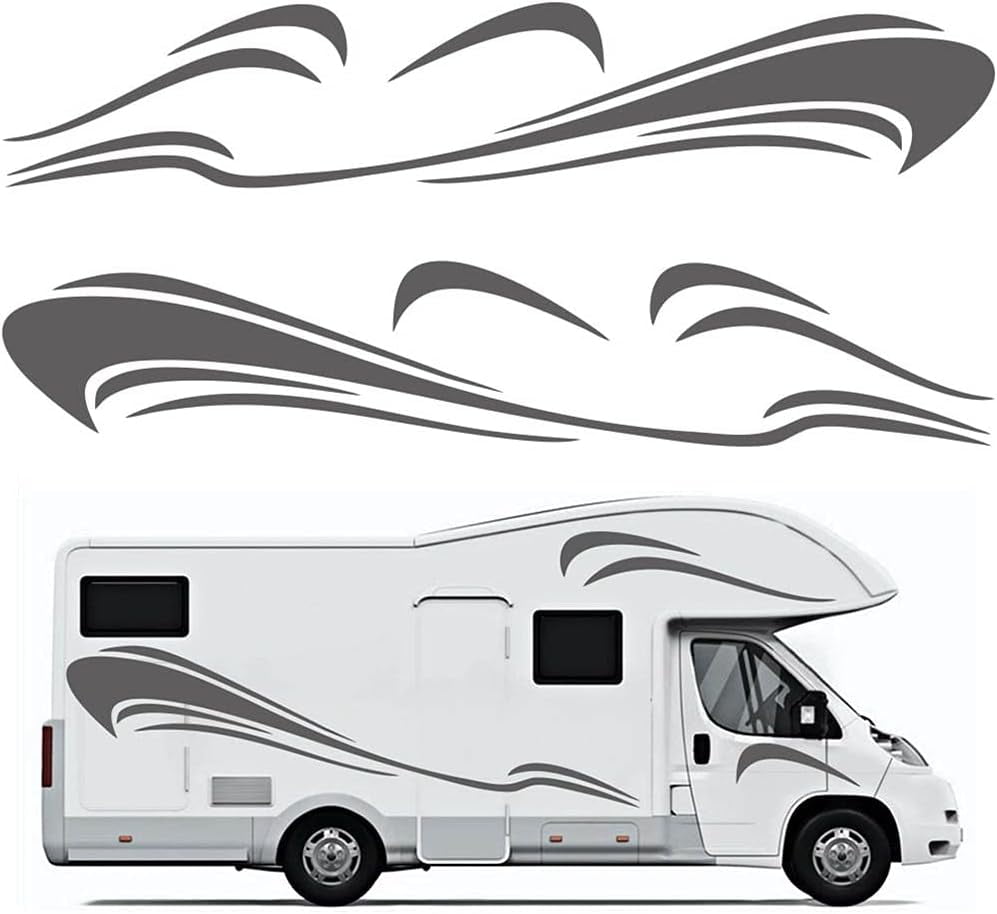 RV Stripes Graphics Decals Large Size Body Stickers Decals Kit Door ...