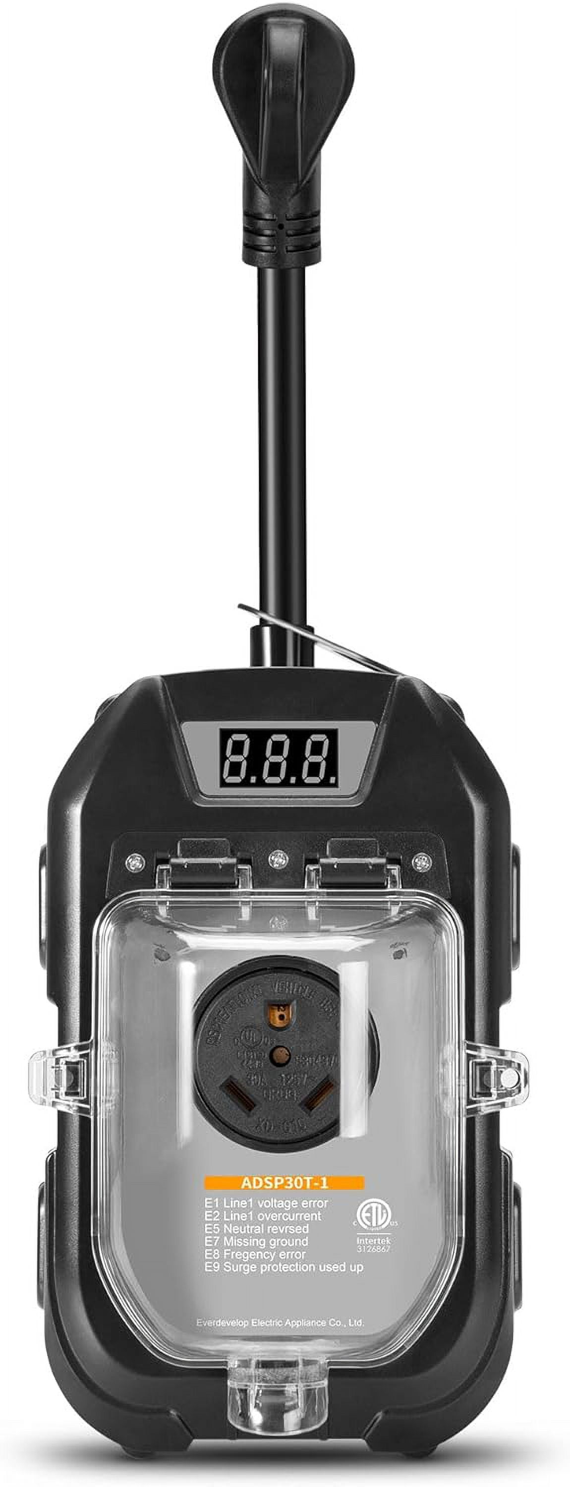 RV Surge Protector 30 Amp Waterproof, Portablepower&Fault Detection ...