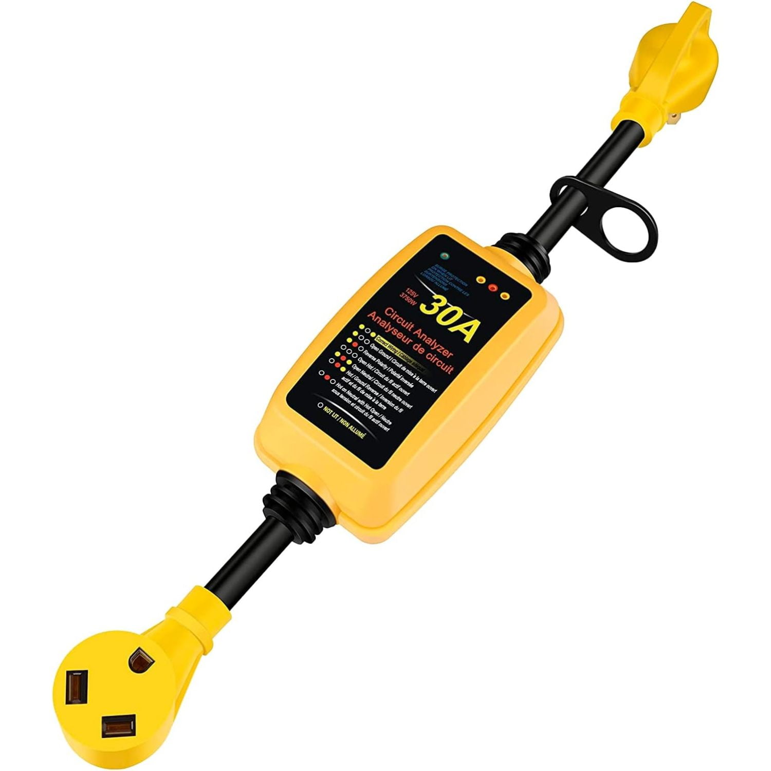 RV Surge Protector 30 Amp with Grip Handles, Smart Circuit Analyzer ...