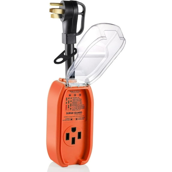 RV Surge Protector 50 Amp, UL Listed 6500 Joules Waterproof RV Surge ...