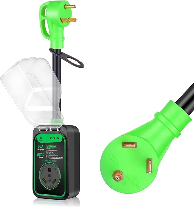 RV Surge Protector 50 Amp Waterproof, 12000 Joules Upgraded RV Power Surge Protector with Safety ...