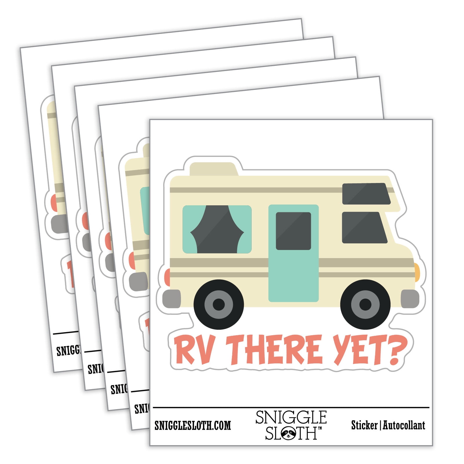 RV There Yet Camping Travel Car Window Bumper Water Bottle Phone Tablet ...