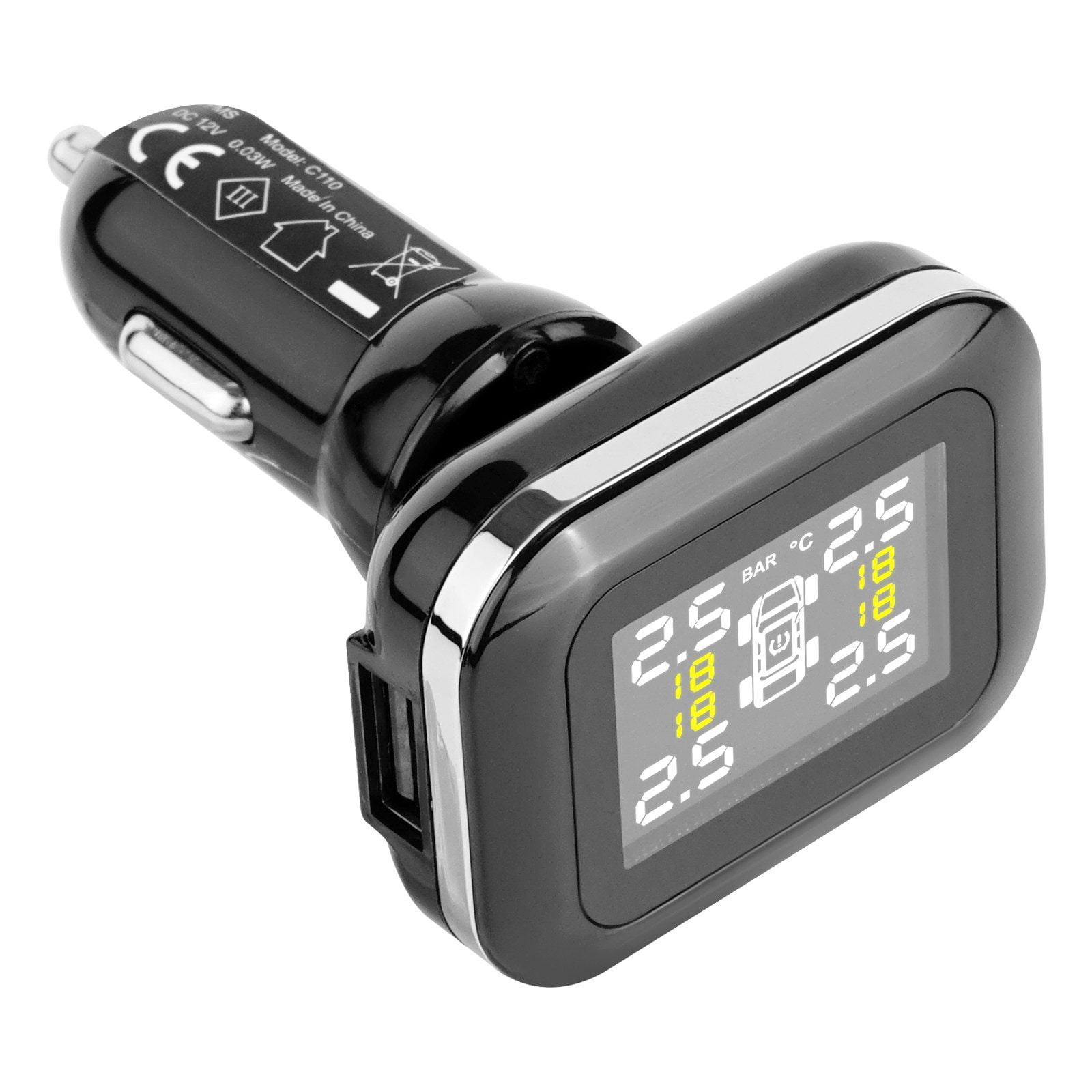 RV Tire Pressure Monitoring System Real Time Trailer TPMS 4 Sensors ...