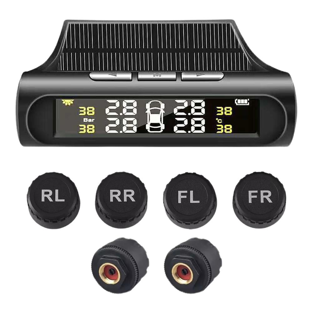 RV Tire Pressure Monitoring System TPMS Solar Monitor with 4/6 External Se Y0Q4 - Walmart.com
