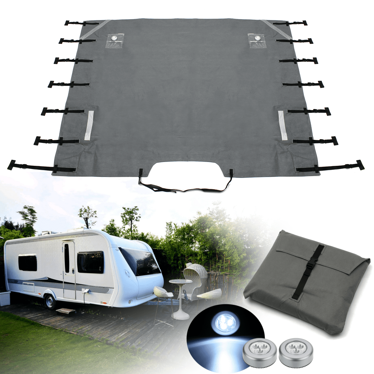 RV Towing Cover,Caravan Covers Protector Waterproof for Motorhome Nylon ...