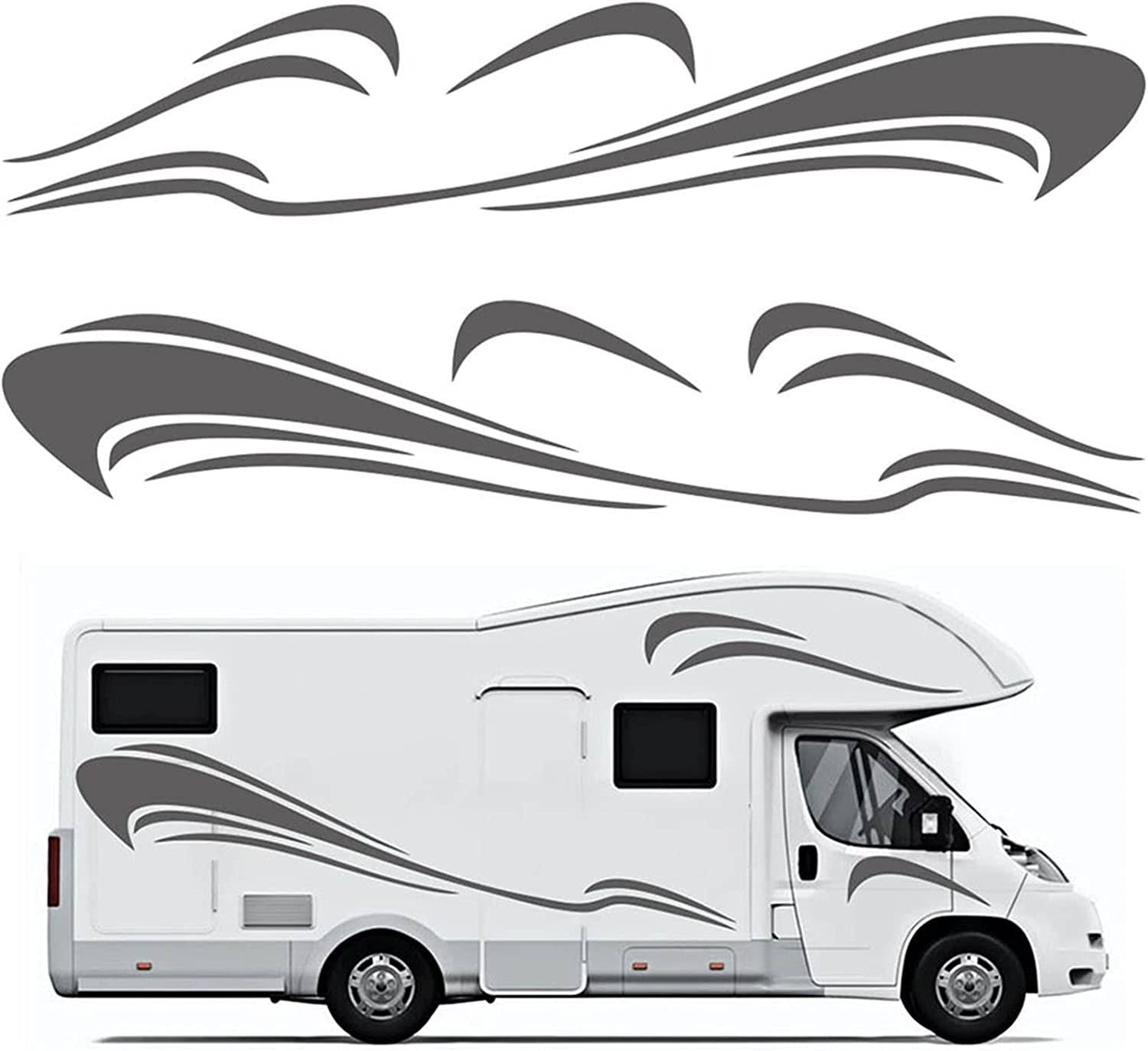RV, Trailer Hauler, Camper, 6PCS Car Stripes Sticker Vinyl Graphics ...