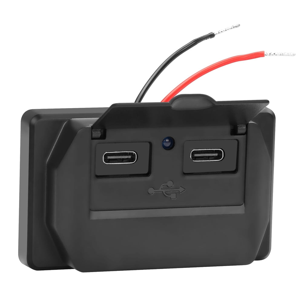 RV USB Outlet Panel Wall Mount, Dual PD3.0 Type-C Port Car Charger ...
