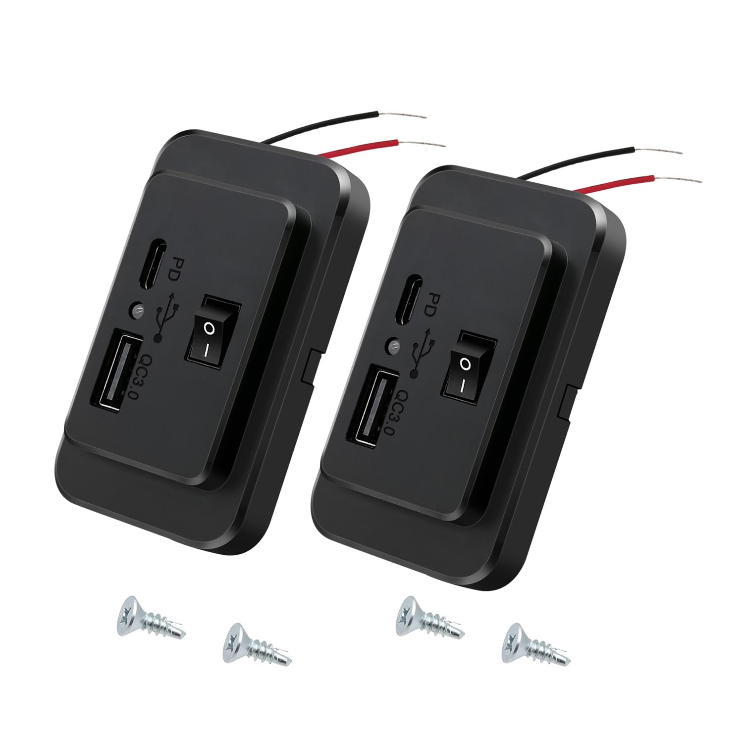 RV USB Outlet with On/Off Switch Upgraded QC3.0 USB PD Charging Socket ...