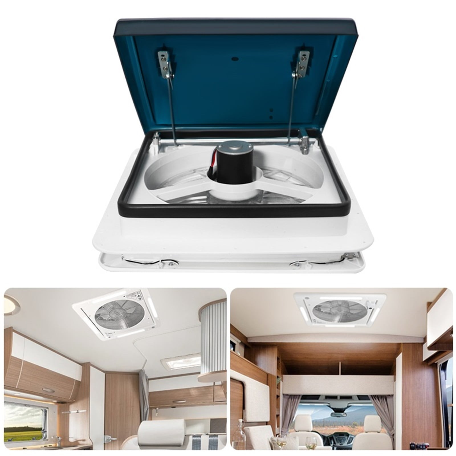RV Vent Fan With LED Light,RV Roof Vent Fan 5-Speed-Reversible,RV ...