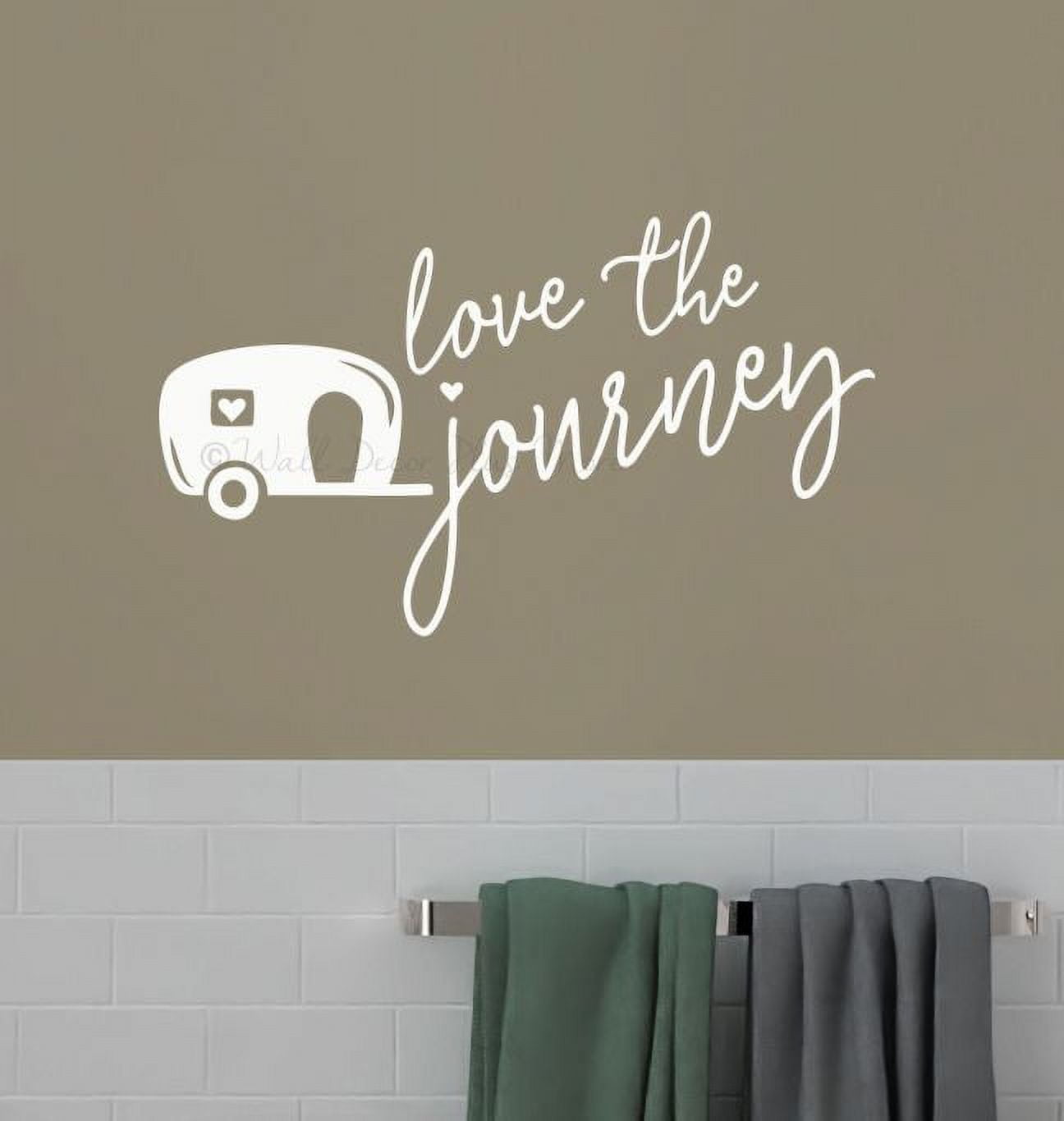 RV Wall Decor Love The Journey Retro Camper Decals Vinyl Art Stickers ...