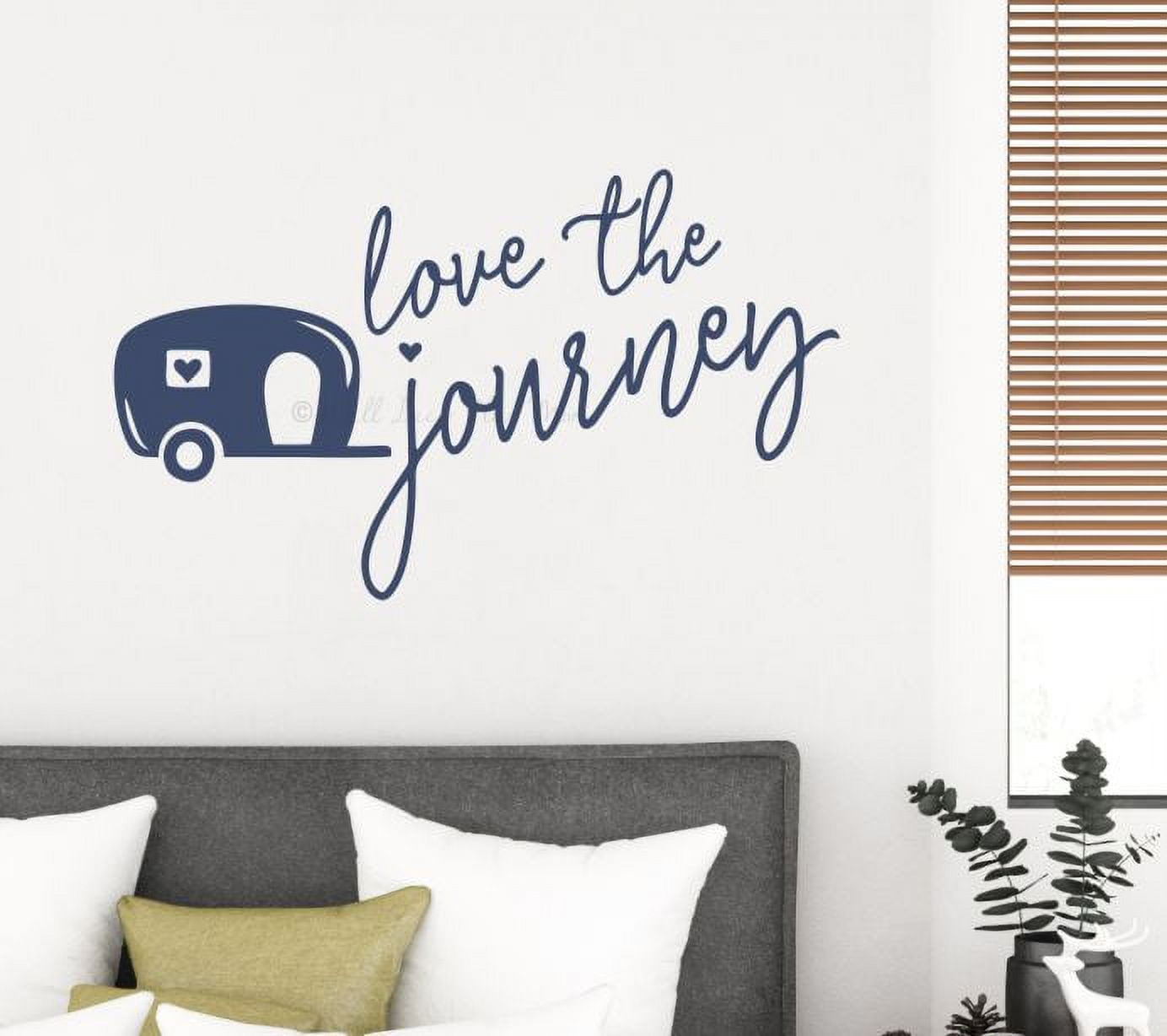 RV Wall Decor Love The Journey Retro Camper Decals Vinyl Art Stickers ...