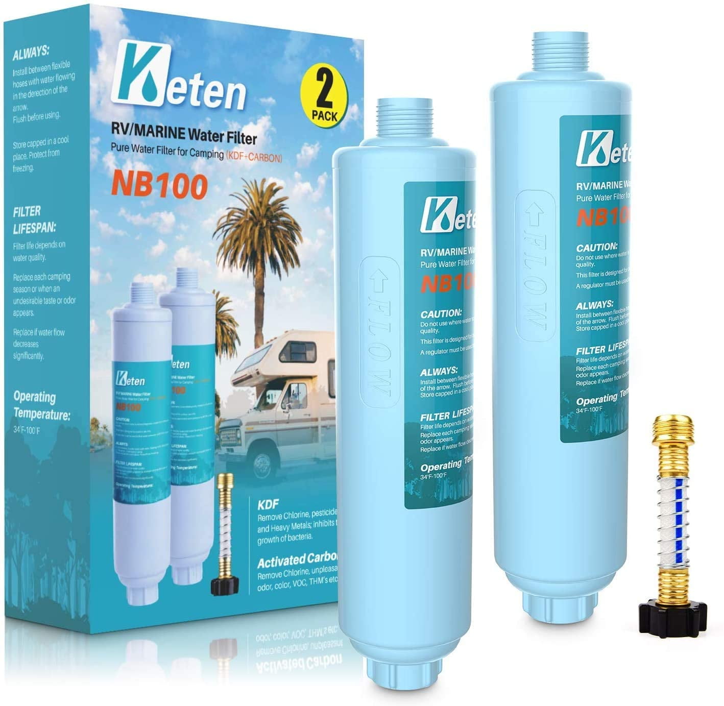 RV Water Filter for Garden, Pool, NSF Certified & KDF Technology ...