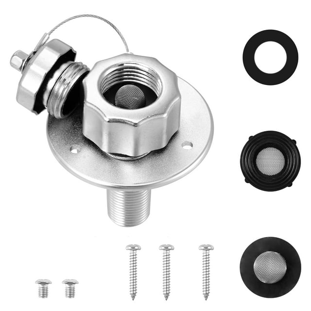 RV Water Inlet 304 Stainless Steel RV City Water Inlet Replacement with ...