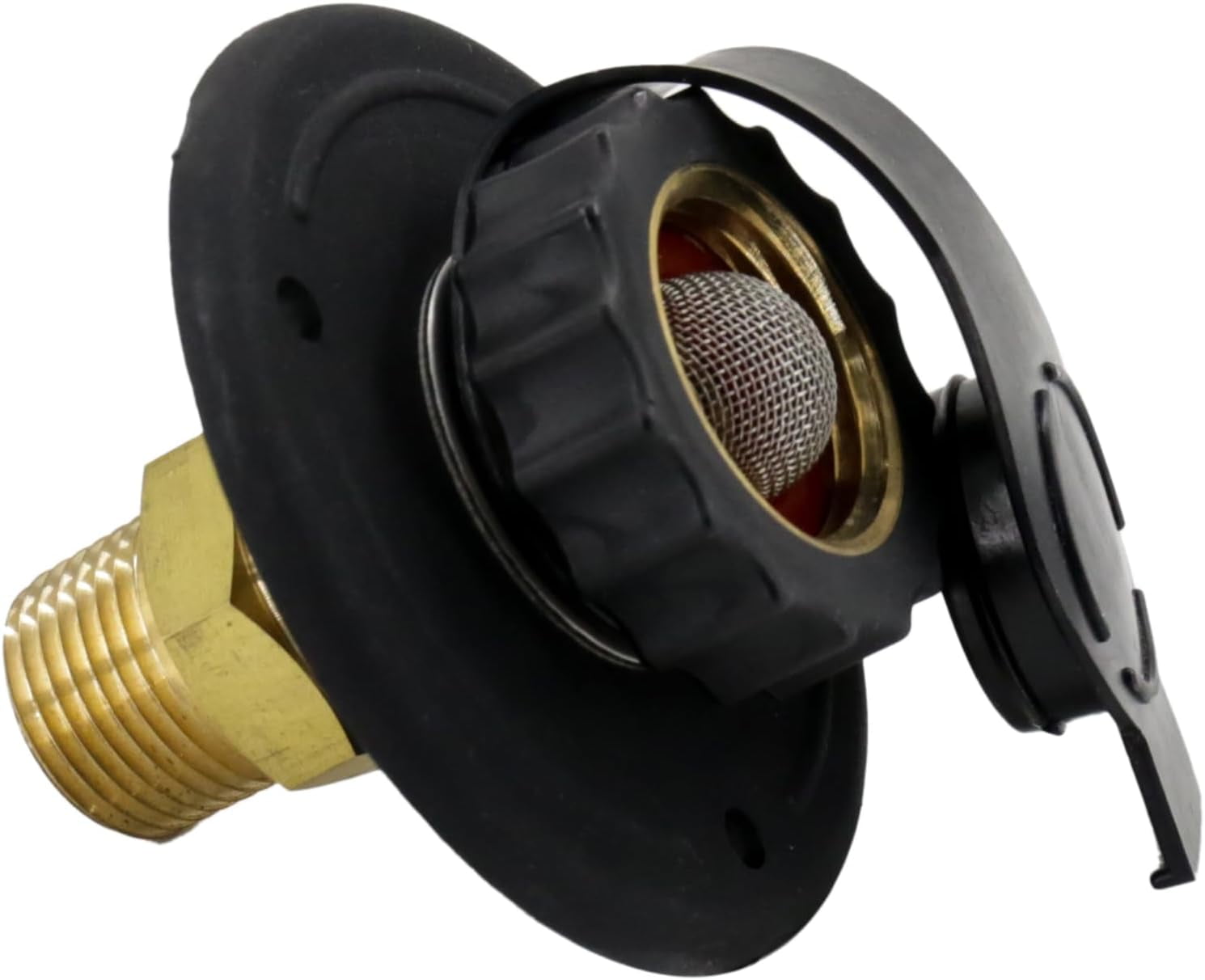 RV Water Inlet Connection City Water Fill Inlet Flange Brass with Check ...