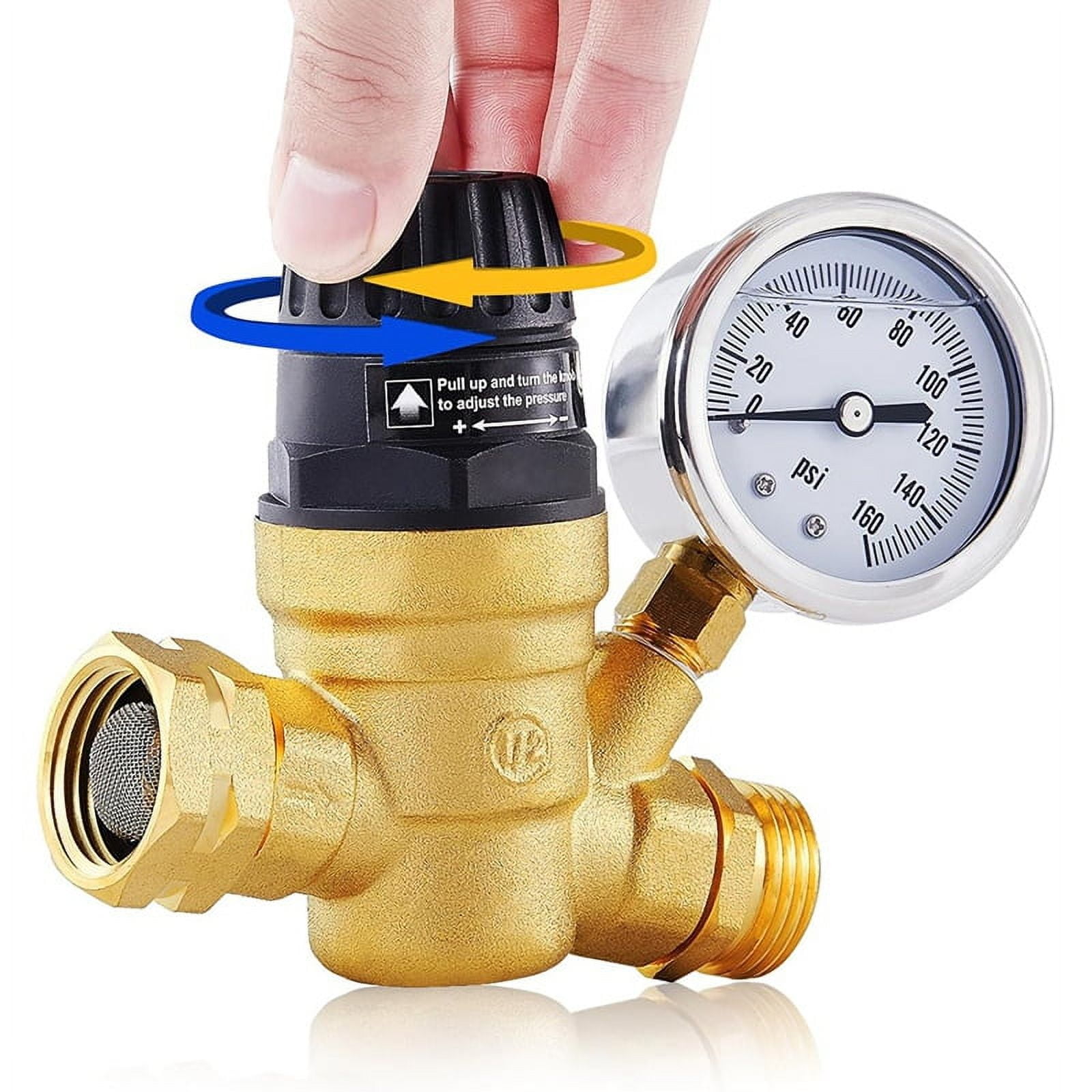 RV Water Pressure Regulator Valve, Adjustable Water Pressure Reducer ...