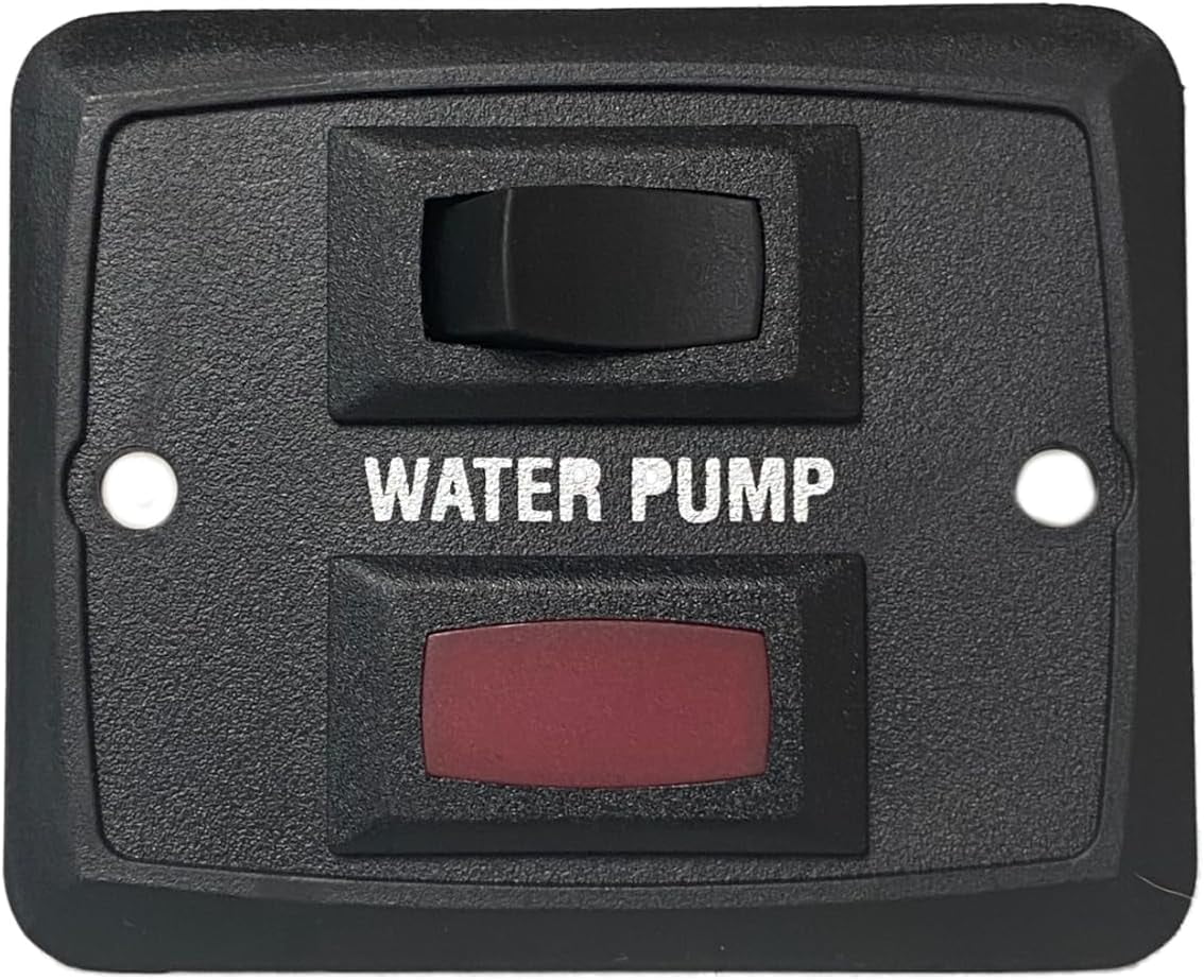 RV Water Pump Interior Switch with Red LED Indicator Camper Marine RV ...