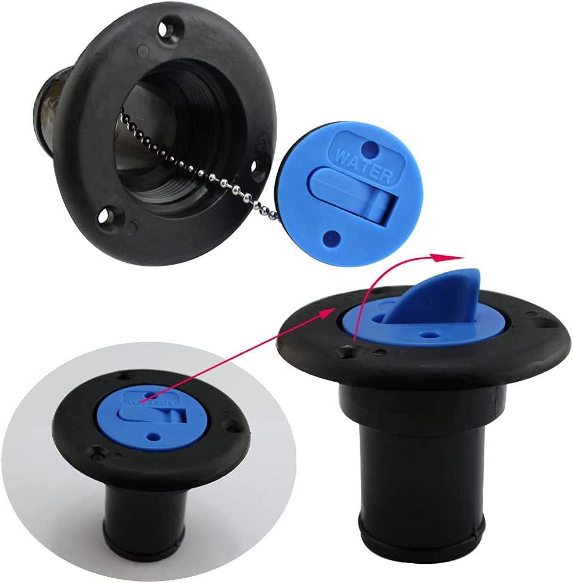 RV Water Tank Cap, 1/2" Fresh Water Fill Hatch Fill Water Tank for RV ...