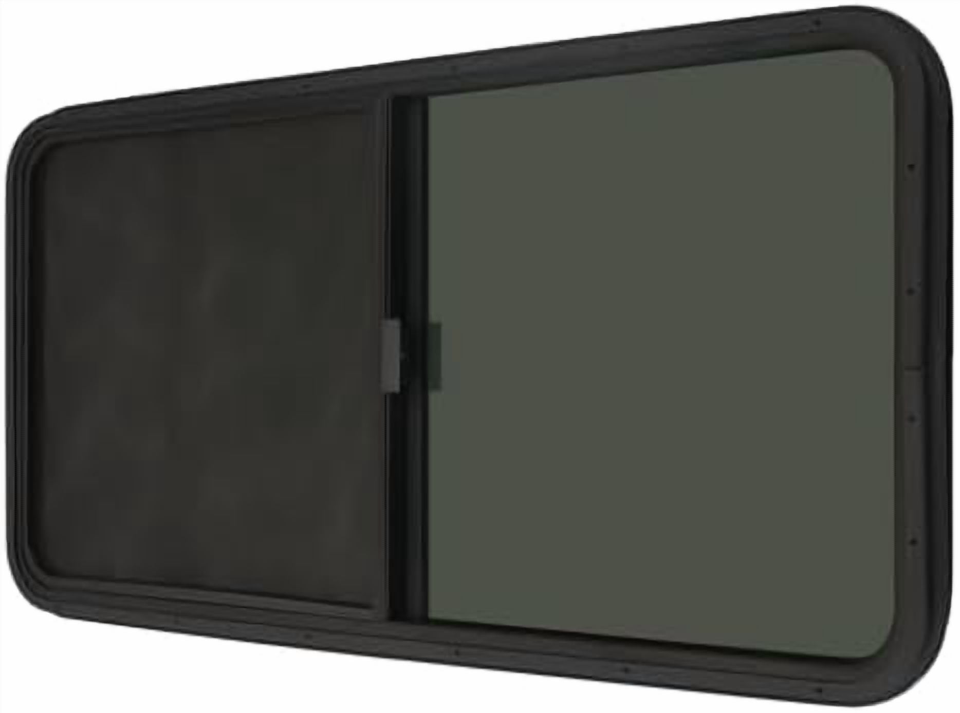 RV Window 24" W X 20" H, Horizontal Sliding RV Window with Trim Ring ...